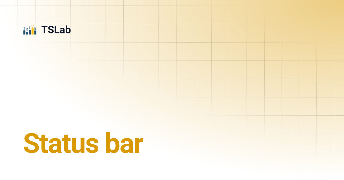 Status bar | TSLab